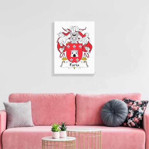 Faria Family Crest Canvas Print | Zazzle