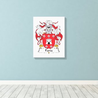 Faria Family Crest Canvas Print | Zazzle