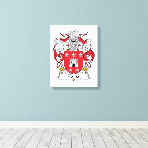 Faria Family Crest Canvas Print | Zazzle