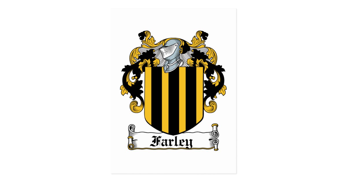 Farley Family Crest Postcard | Zazzle.com