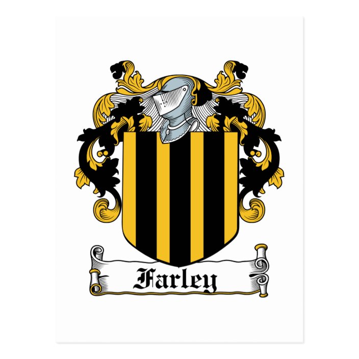 Farley Family Crest Postcard | Zazzle.com