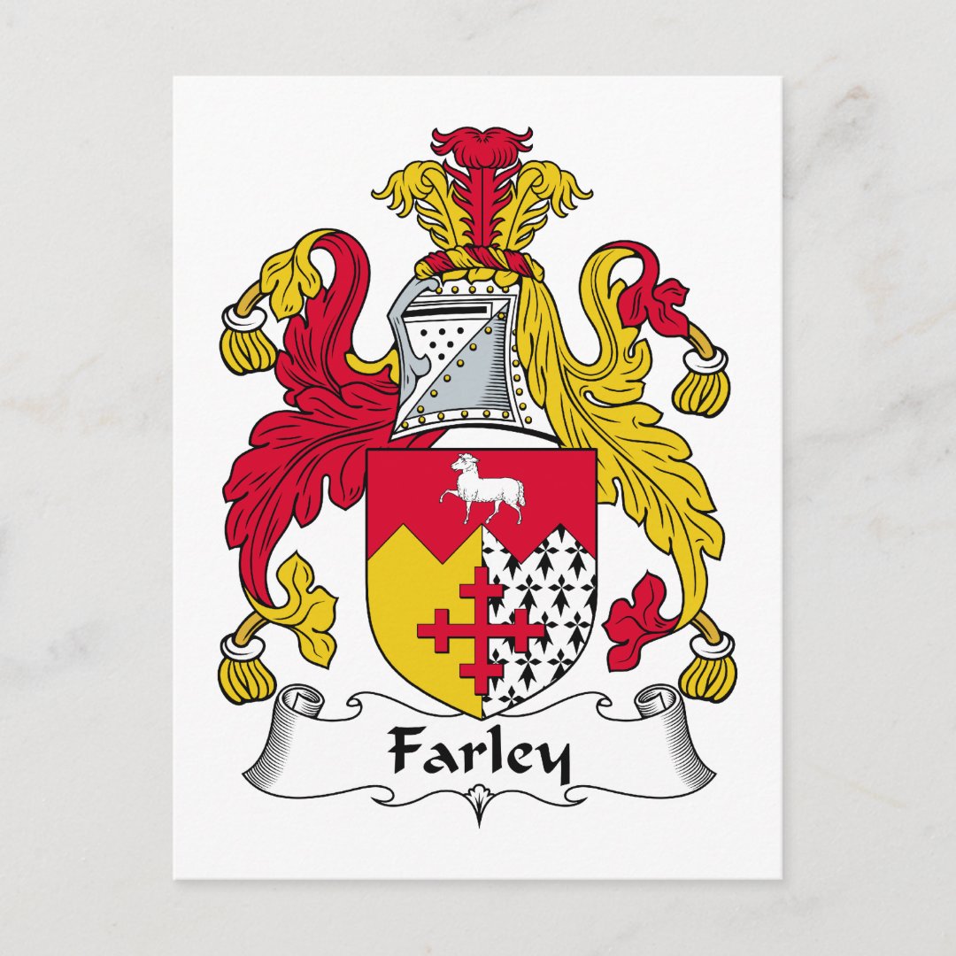 Farley Family Crest Postcard | Zazzle
