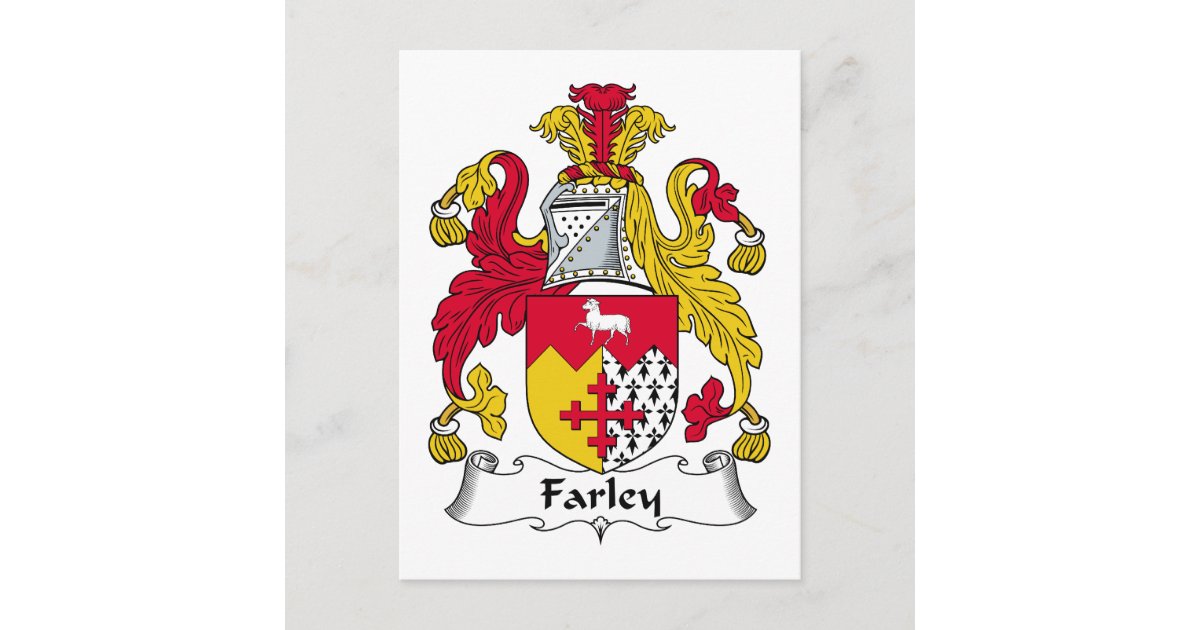 Farley Family Crest Postcard | Zazzle