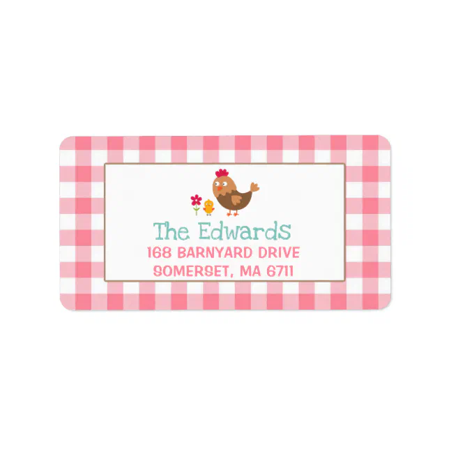 Farm Address Labels Farm Yard Birthday Party | Zazzle