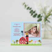 Farm Animal Baby Boy Birth Photo Announcement | Zazzle