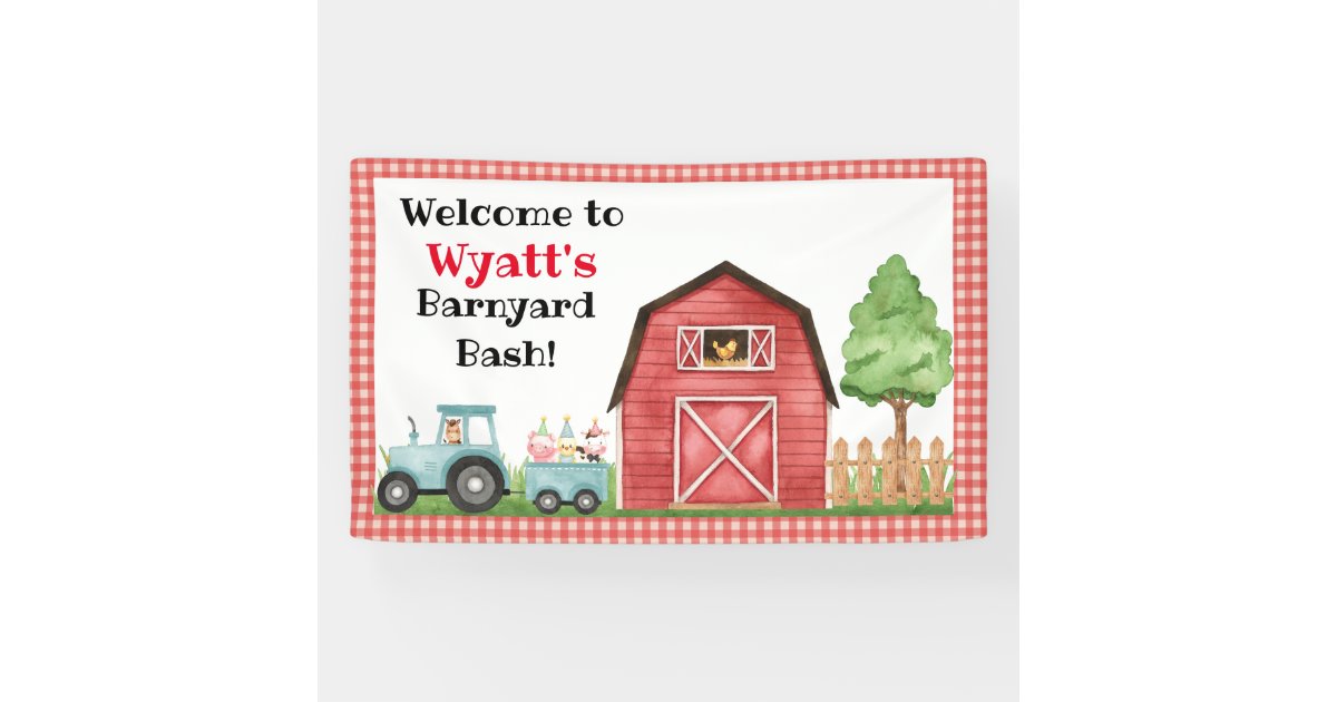 Farm Animal / Barnyard Birthday Banner | Zazzle