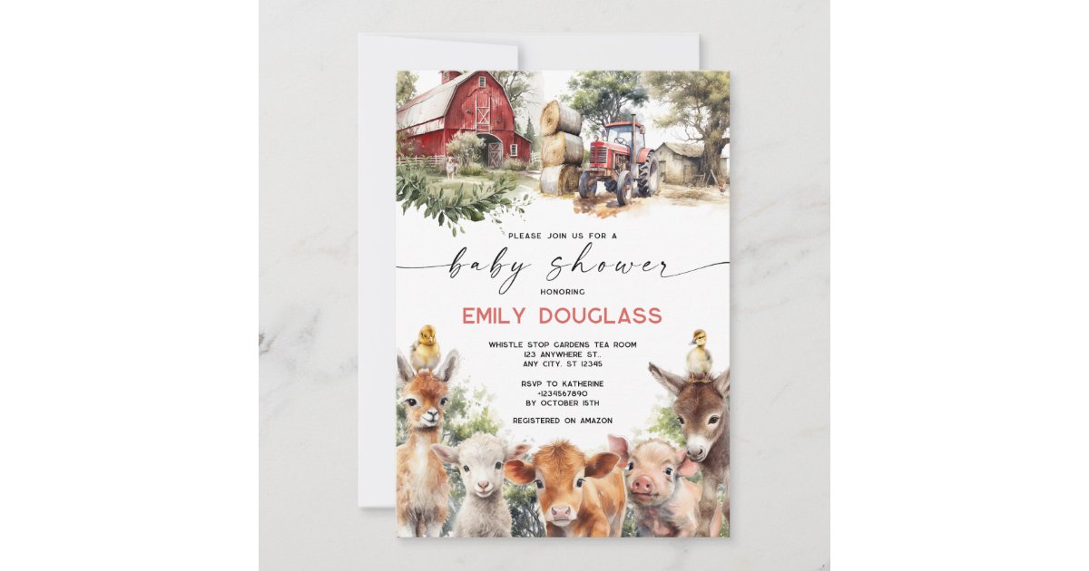 Farm Animal Invitation | Zazzle