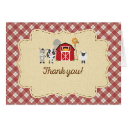 Farm Animal Thank You Cards - Greeting & Photo Cards | Zazzle