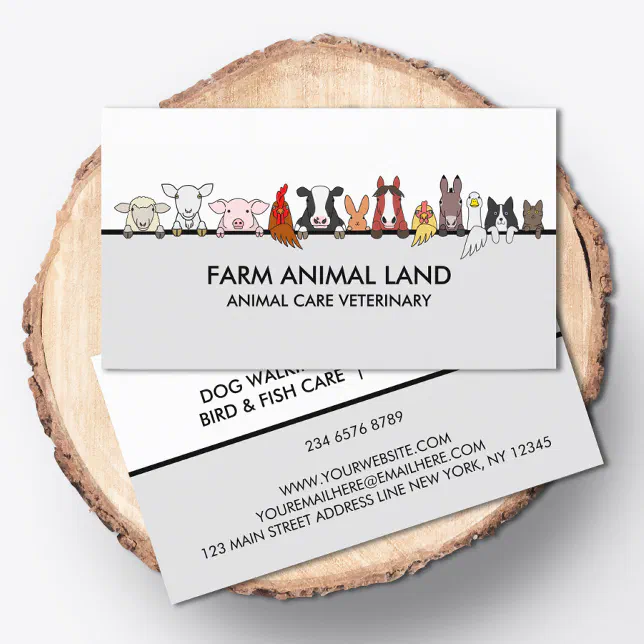 Farm Animal Veterinary Business Card | Zazzle