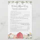 Farm Animals Baby Shower Nursery Rhyme Quiz Game | Zazzle