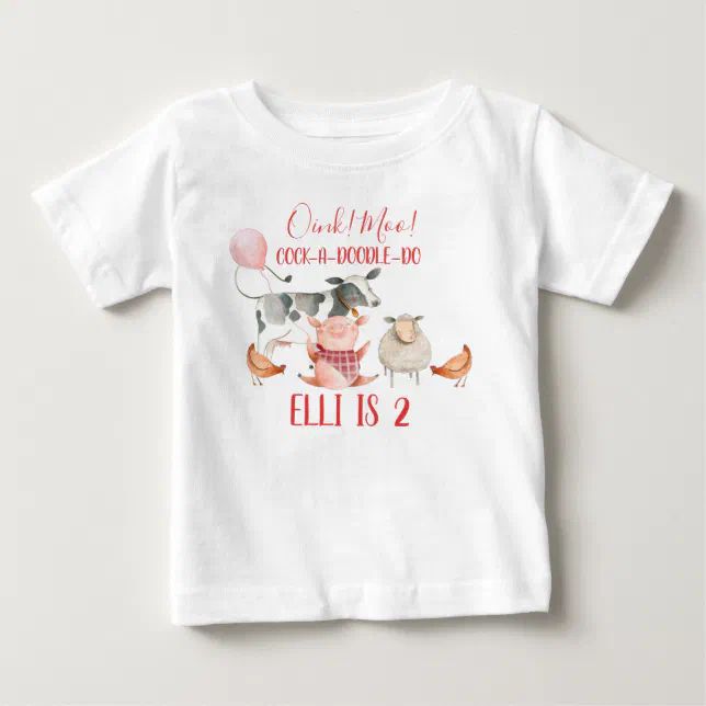 Farm Animals Baby T-Shirt | Zazzle
