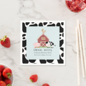 Farm Animals Barnyard Blue Boy Baby Shower Paper Napkins | Zazzle