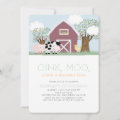 Farm Animals Barnyard Red Barn 1st Birthday Invitation | Zazzle