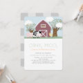 Farm Animals Barnyard Red Barn 1st Birthday Invitation | Zazzle