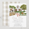 Farm Animals Barnyard Watercolor Baby Shower Invitation | Zazzle