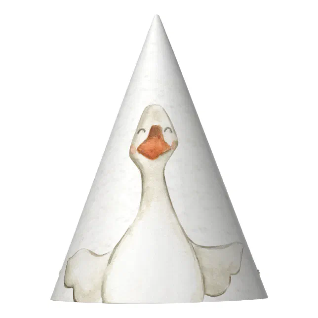 Farm Animals Birthday Barnyard Party Hat Goose | Zazzle