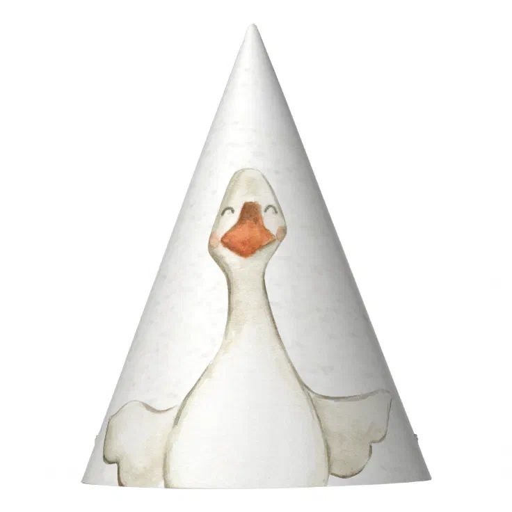 Farm Animals Birthday Barnyard Party Hat Goose | Zazzle