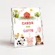 Farm animals birthday party Cards and gifts Poster | Zazzle