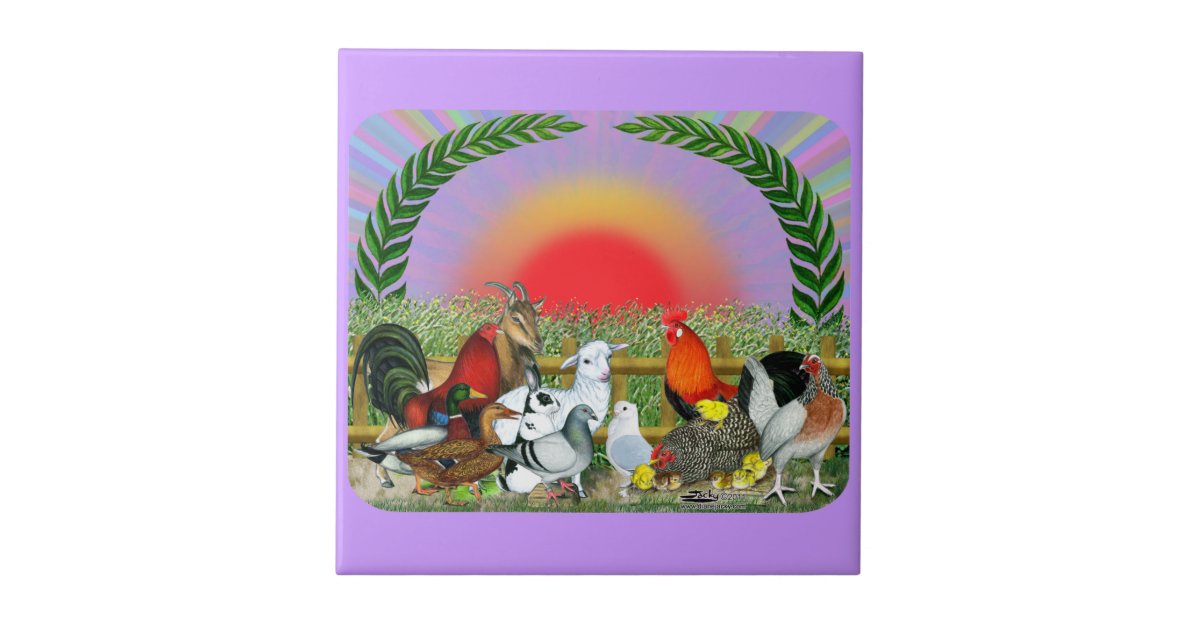 Farm Animals Ceramic Tile | Zazzle