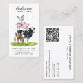 Farm Animals Cow Pig Chicken Country QR Code Business Card | Zazzle