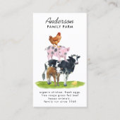 Farm Animals Cow Pig Chicken Custom QR Code Farmer Business Card | Zazzle