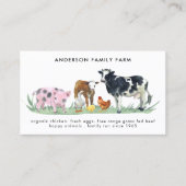 Farm Animals Cow Pig Chicken Duck QR Code Business Card | Zazzle