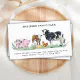 Farm Animals Cow Pig Chicken Duck QR Code Business Card | Zazzle