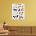 Farm Animals | Education Learning Classroom Poster | Zazzle
