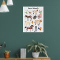 Farm Animals | Education Learning Classroom Poster | Zazzle