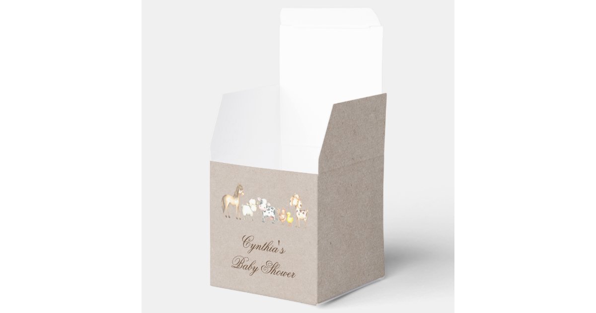 Farm Animals Favor Box | Zazzle