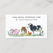 Farm Animals Veterinarian Cow Pig Chicken QR Code Business Card | Zazzle