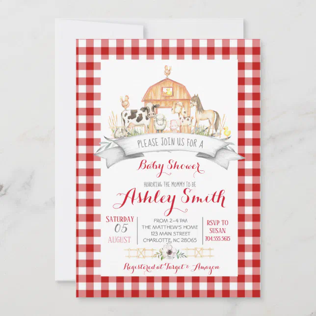 farm baby shower invitation | Zazzle