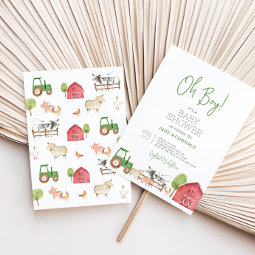 Farm Baby Shower Invitation | Zazzle