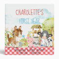 Farm Barnyard Animal Baby Book Photo Album 3 Ring Binder | Zazzle