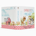 Farm Barnyard Animal Baby Book Photo Album 3 Ring Binder | Zazzle