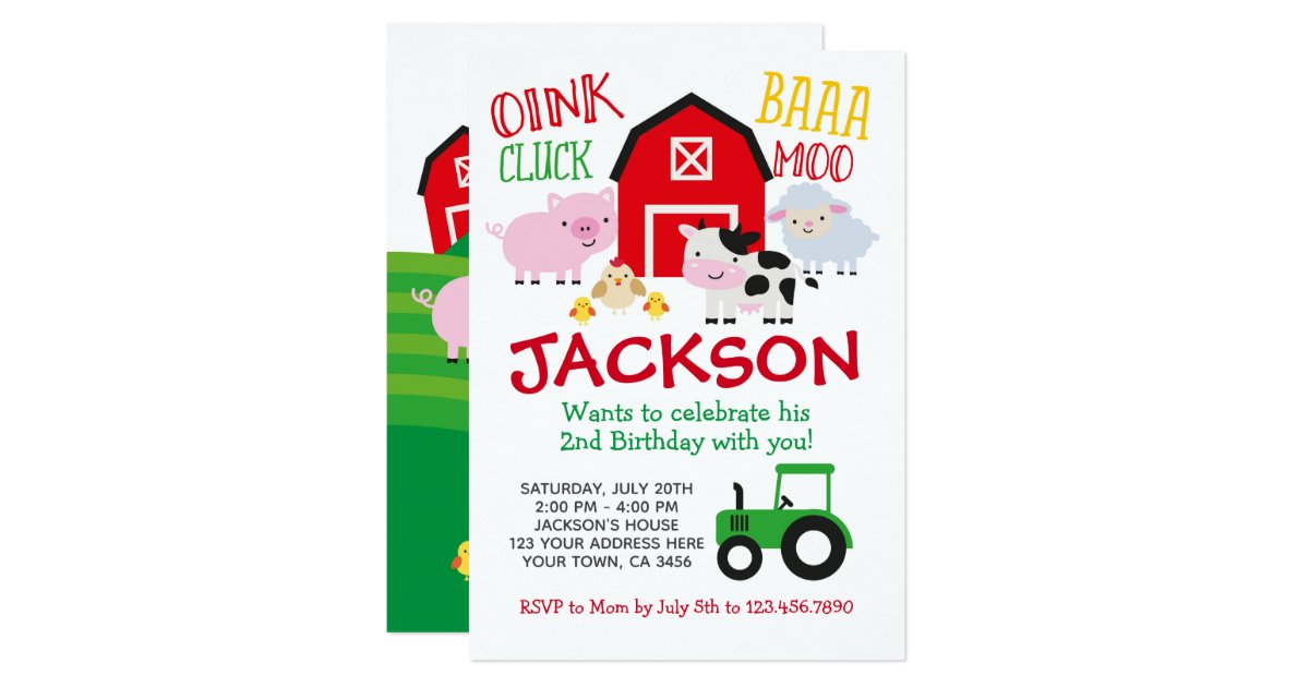 Farm Birthday Invitation | Zazzle.com