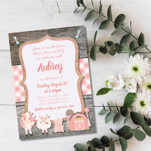 Farm Birthday Invitation | Zazzle
