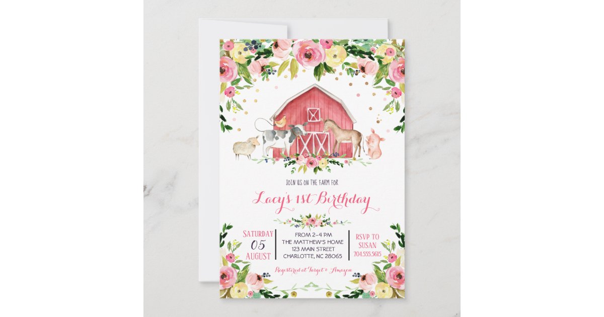 farm Birthday Invitation, farm birthday invitation | Zazzle
