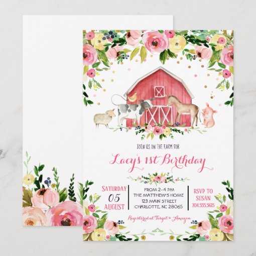 farm Birthday Invitation, farm birthday invitation | Zazzle