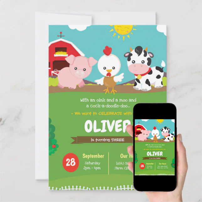 Farm Birthday Invitation Ranch Party | Zazzle