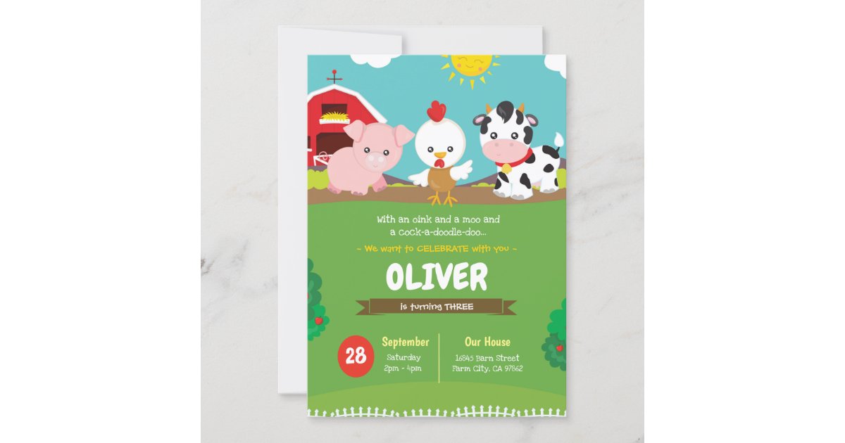 Farm Birthday Invitation Ranch Party | Zazzle