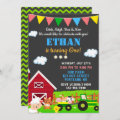 Farm birthday invitation Red barn party invite | Zazzle