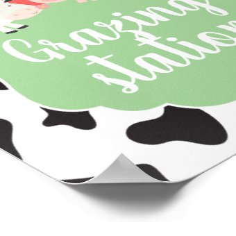 Farm Birthday Party Sign grazing station food sign | Zazzle