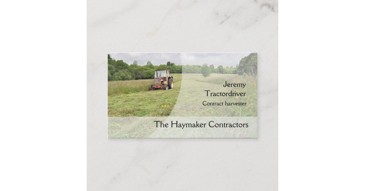 Farm Contractor business card | Zazzle