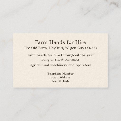 Farm Contractor business card | Zazzle
