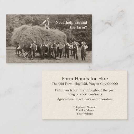 Farm Contractor business card | Zazzle