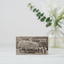 Farm Contractor business card | Zazzle