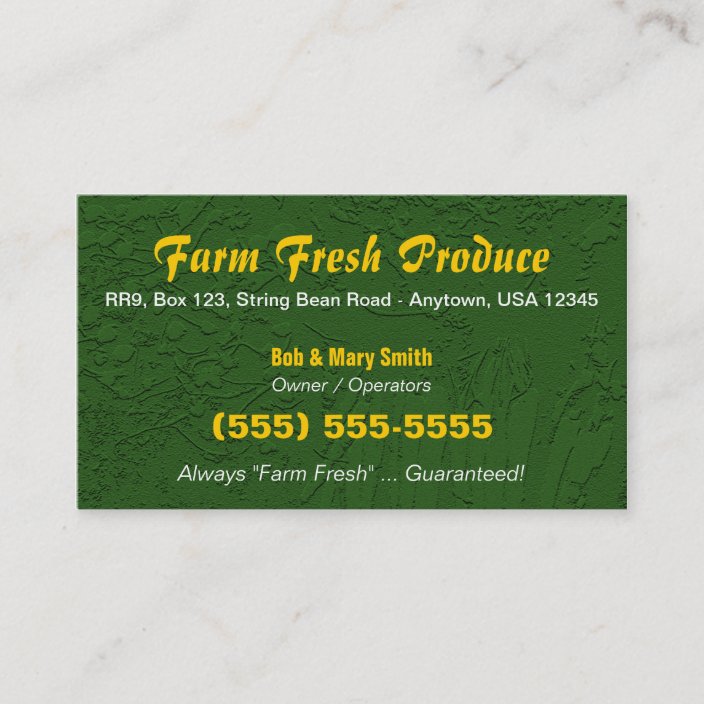 Farm / Farming Business Card | Zazzle.com