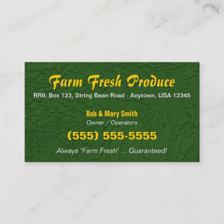 Farm / Farming Business Card | Zazzle