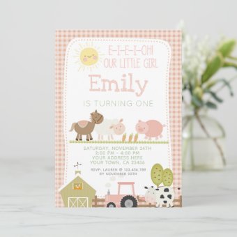 Farm First Birthday Invitation | Zazzle
